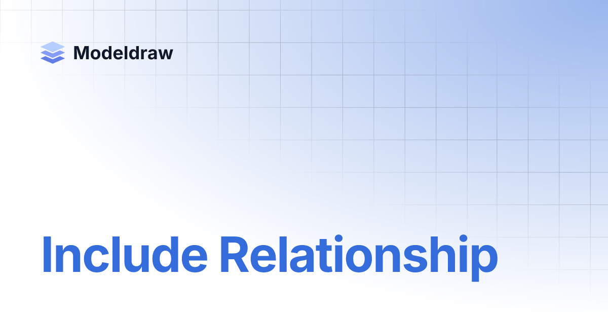 Include Relationship | Modeldraw