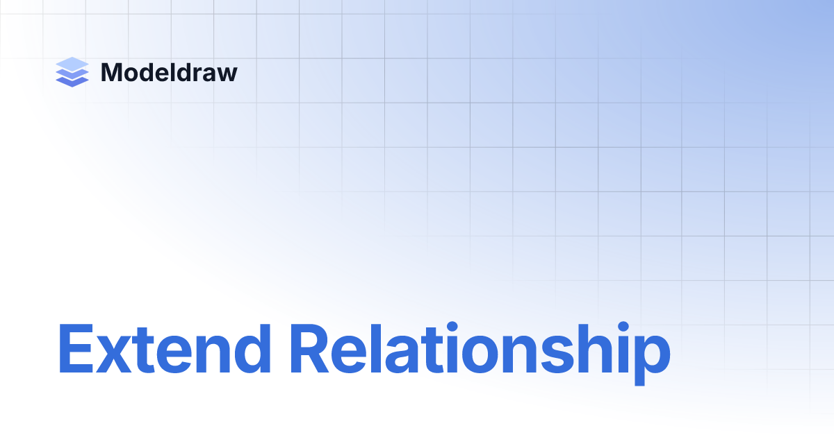 Extend Relationship | Modeldraw